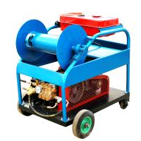 China 15KW Electric Water Jet Sewer Cleaning Machine with 50L/Min Flow and 50m Hose for 50-400mm Pipes for sale