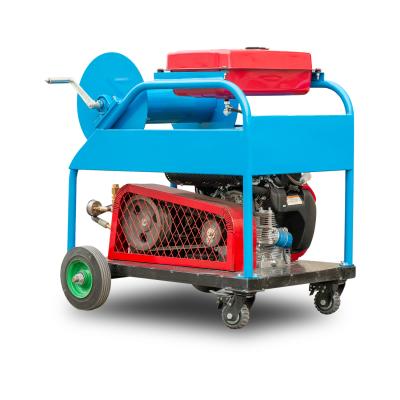 China High Pressure Water Jet Sewer Cleaning Machine 50L/min 200 Bar with 50m Hose for 50-400mm Pipes for sale
