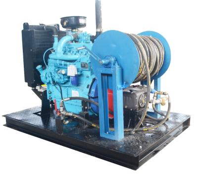 China 85L/min 200bar High Pressure Sewer Cleaning Machine with 41kW Diesel Engine for 50-800mm Pipe Diameters for sale