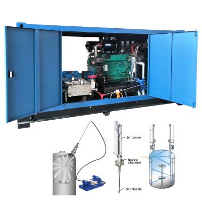 China 85L/Min 1500bar Diesel High Pressure Water Jetting Machine for Reactor Cleaning with 3D Rotary Nozzle for sale