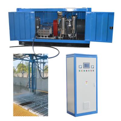 China 1200bar High Pressure Water Jet Cleaning System for Aluminum Formwork - 22-50L/min Flow, 500-1500bar Range for sale
