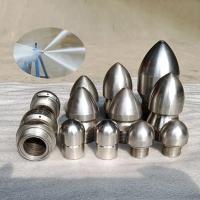 China Stainless Steel High Pressure 500bar Sewer Drain Cleaning Nozzle 20-120mm Custom for sale