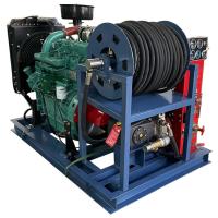China 4-Cylinder Diesel Engine Sewer Cleaning Machine 200bar 135L/min High Pressure Water Jetter for sale