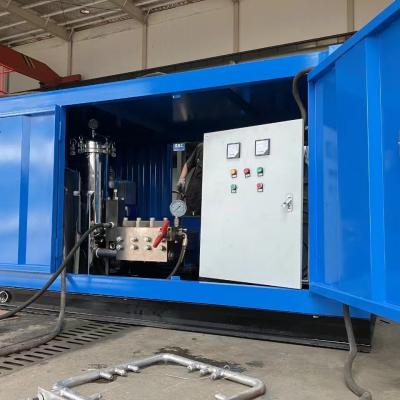 China 700 Bar 10000 PSI 90 kW Electric Motor Drive 70 L/min High Pressure Water Jetting Machine for sale