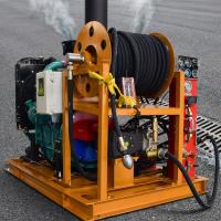 China Automatic Hose Reel Diesel High Pressure Sewer Drain Cleaning Machine for sale