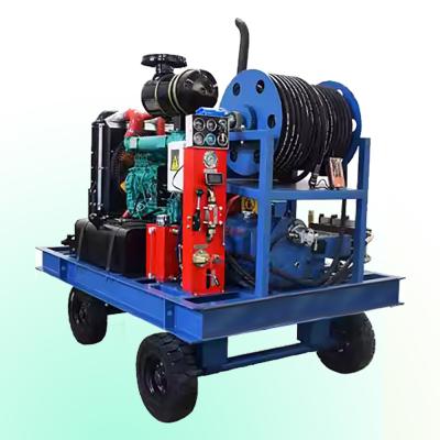 China Trailer Ultra High Pressure Water Jet Sewer Cleaner 130bar 160L/min for sale