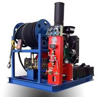 China Diesel Power High Pressure Water Jetting Sewer Drain Cleaning Machine 160L/min 130bar for sale