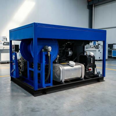 China Diesel High Pressure Sewer Cleaner 130 Bar 160 L/min Pipe Jetting Machine for sale