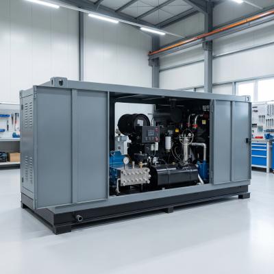 China 1500bar 60L/min Diesel High Pressure Water Jet Cleaning Machine 264kw for Industrial Pipe and Heat Exchanger Cleaning for sale