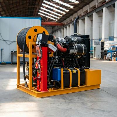 China 4-Cylinder Diesel High Pressure Sewer Jetter 130bar 160L/min Pipe Cleaner for sale