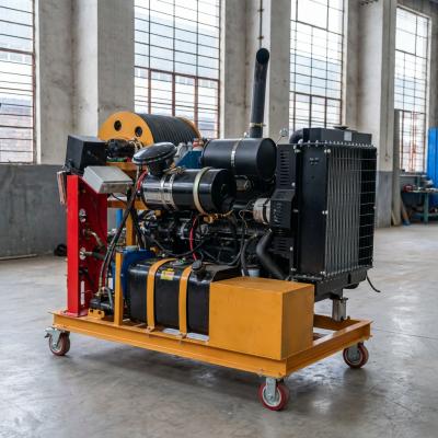 China 4-Cylinder Diesel Sewer Jetting Machine 160bar 130L/min Pipe Cleaner for sale