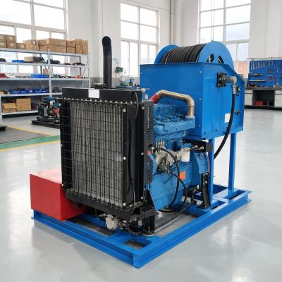 China 150 bar 130 L/min Diesel Sewer Jetting Machine for 800 mm Pipe Cleaning with Hydraulic Reel for sale