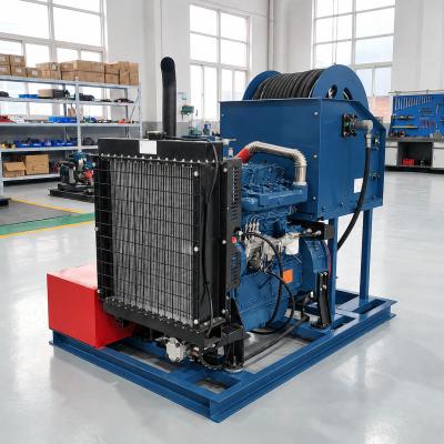 China 150 bar 130 L/min Diesel Skid Jet Sewer Cleaning Machine for 800 mm Industrial Wastewater Pipes for sale