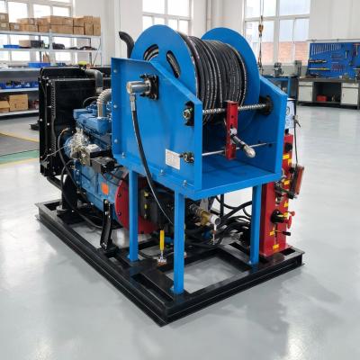 China 150 bar 130 L/min Diesel Jet Sewer Cleaning Machine for 800 mm Pipe Descaling for sale
