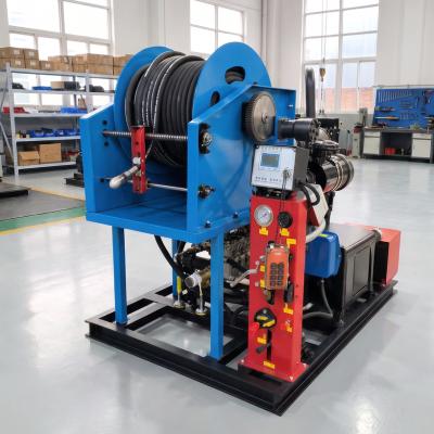 China 150 bar 130 L/min Diesel Jet Sewer Cleaning Machine for 800 mm Pipe Municipal Jetting for sale
