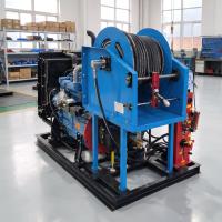 China 130 L/min Trolley Mounted Jet Sewer Cleaning Machine for 800 mm Pipe Diameter Drain Cleaning for sale