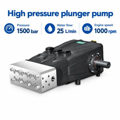 China 1500 bar 25 L/min Ultra High Pressure Pump High Pressure Plunger Pump for Concrete Cutting Water Jet Pump for sale