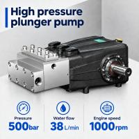 China 500 bar 38 L/min Diesel Engine High Pressure Plunger Pump Hydro Blasting Pump for Ship Hull Cleaning for sale