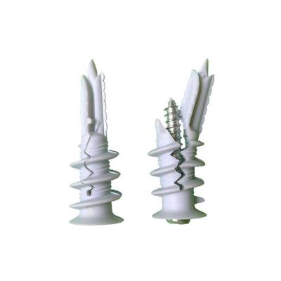 China 100 Lb Plastic Hollow Wall Anchors Easy Screw In Gyprock for sale