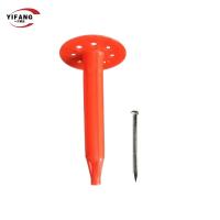 China Green HDPE Wall Insulation Anchors with 60mm Disc and Stainless Steel Nails - 30-250mm Length Options for sale