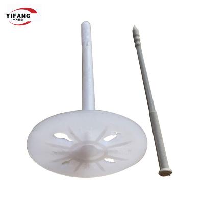 China PE Plastic Insulation Anchors 80mm 3.7mm with Steel Nails for External Wall Insulation Systems for sale