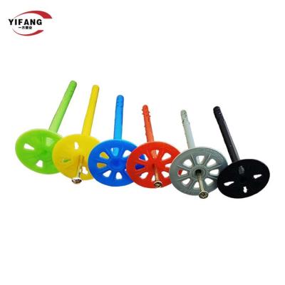 China 60mm Head Plastic Insulation Fasteners with Gasket - 80-150mm Lengths, 8-10mm Shank Diameter for Wall Anchors for sale