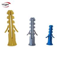 China Green Nylon Concrete Anchors 30-75mm Length Plastic Wall Plugs for 6-14mm Drill Sizes for sale