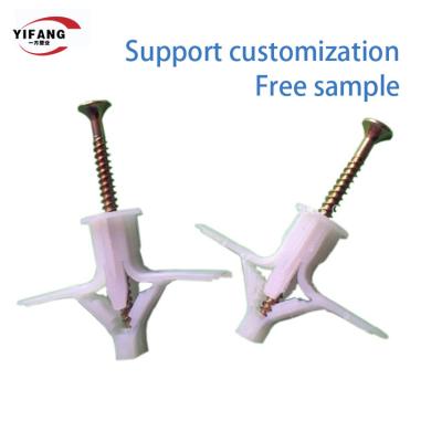 China House Decoration White Plastic Wall Anchors 10x32mm Aircraft Type Shock Resisting for sale