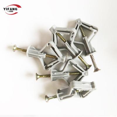 China Durable Drywall Rawl Plugs 13×36mm Winged Plastic Anchors for Brick Anti-Corrosion Fastening for sale