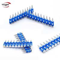 China 3.0x32mm Cold Galvanized Collated Gas Nails - 750pcs/Box Carbon Steel Fasteners for Concrete and Steel for sale