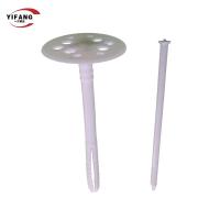 China 60mm Wall Plastic Insulation Anchors with Steel Nails - 3.7mm Diameter for 60-220mm Insulation Thickness for sale