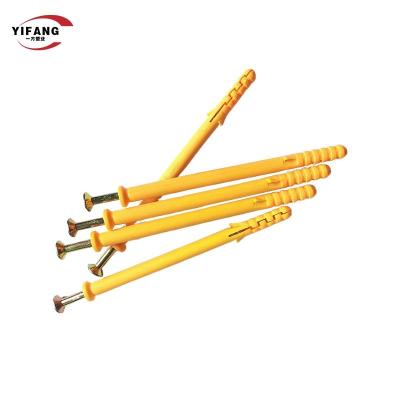 China Yellow Blue Fish Plastic Expansion Anchor Drywall Screw Plugs 80-150mm Length Common Standard for sale
