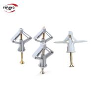 China Elasticity Plastic Wall Anchors Butterfly Screws For Gypsum Plate Expansion Tube for sale