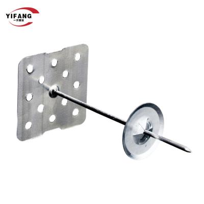 China Self Adhesive 24x24mm Stick Pin Insulation System Galvanized Iron for sale