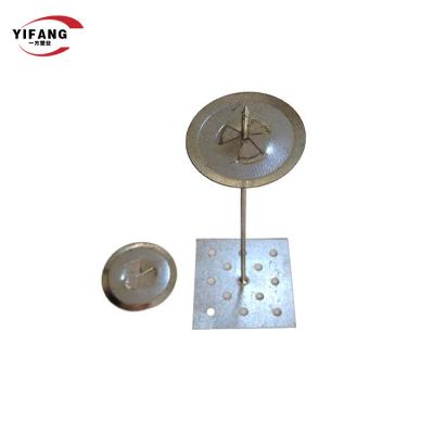 China Galvanized Iron Insulation Fixing Pin 25×25mm Base with 20-300mm Length for HVAC Duct Systems for sale