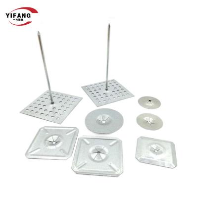 China 50x50mm Self Adhesive Insulation Pins - Stainless Steel & Galvanized Options with 20-300mm Length for sale