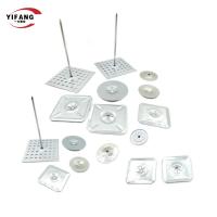 China Steel Self-Adhesive Insulation Pin 2×2 Inch 0.41mm Thick for HVAC Duct Systems for sale