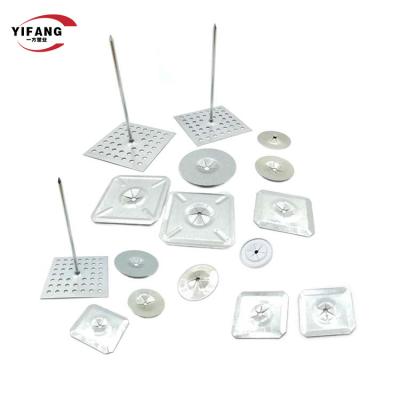 China Steel Self-Adhesive Insulation Pin 2×2 Inch 0.41mm Thick for HVAC Duct Systems for sale