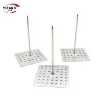 China 35×35mm Steel Aluminum Self-Adhesive Insulation Pins with ±0.1mm Tolerance for HVAC Duct Systems for sale