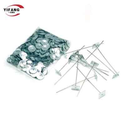 China Metal Self Adhesive HVAC Insulation Stick Pins 30mm Length with 25-50mm Base Sizes for Air Conditioning Systems for sale