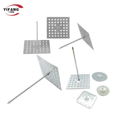 China 25x25mm Insulation Stick Pins With Washer For Hvac System for sale