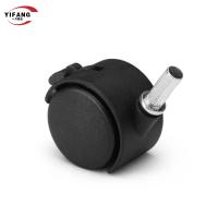 China Black Universal Rotary Furniture Caster Wheels 40mm 50mm for Office Chairs and Equipment for sale