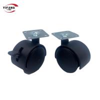 China Custom 2 Inch Nylon Caster Wheels with Brake - 50mm Plastic Swivel Chair Wheels for sale