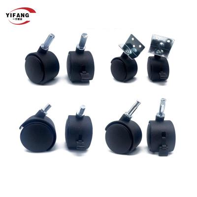 China 40mm Nylon Swivel Caster Wheels No Brake Pulley for Office Chairs and Furniture Mobility for sale