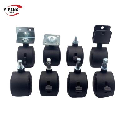 China 40mm 50mm PU Caster Wheels for Flower Stands and Furniture - Universal Office Chair Casters for sale