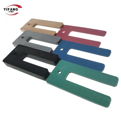 China Custom U-Shape Plastic Packer Shims 75mm x 35mm with 1.0mm to 10mm Thickness Options for Window and Door Installation for sale