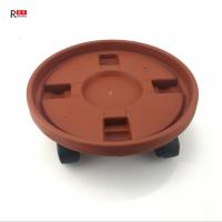 China 30cm Plastic Flower Pot Base with 4 Wheels - Movable Thickened Plant Container Base for sale