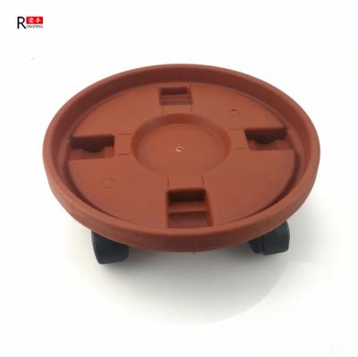 China 30cm Plastic Flower Pot Base with 4 Wheels - Movable Thickened Plant Container Base for sale