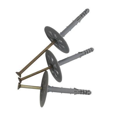 China White HDPE Plastic Insulation Fixings , Rigid Insulation Nails Custom Length for sale