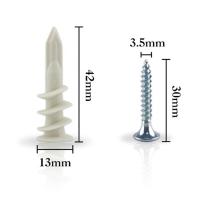 China 13x40mm Nylon Wall Anchor Plug for 4-4.5mm Screws - Insulation Fastener for sale